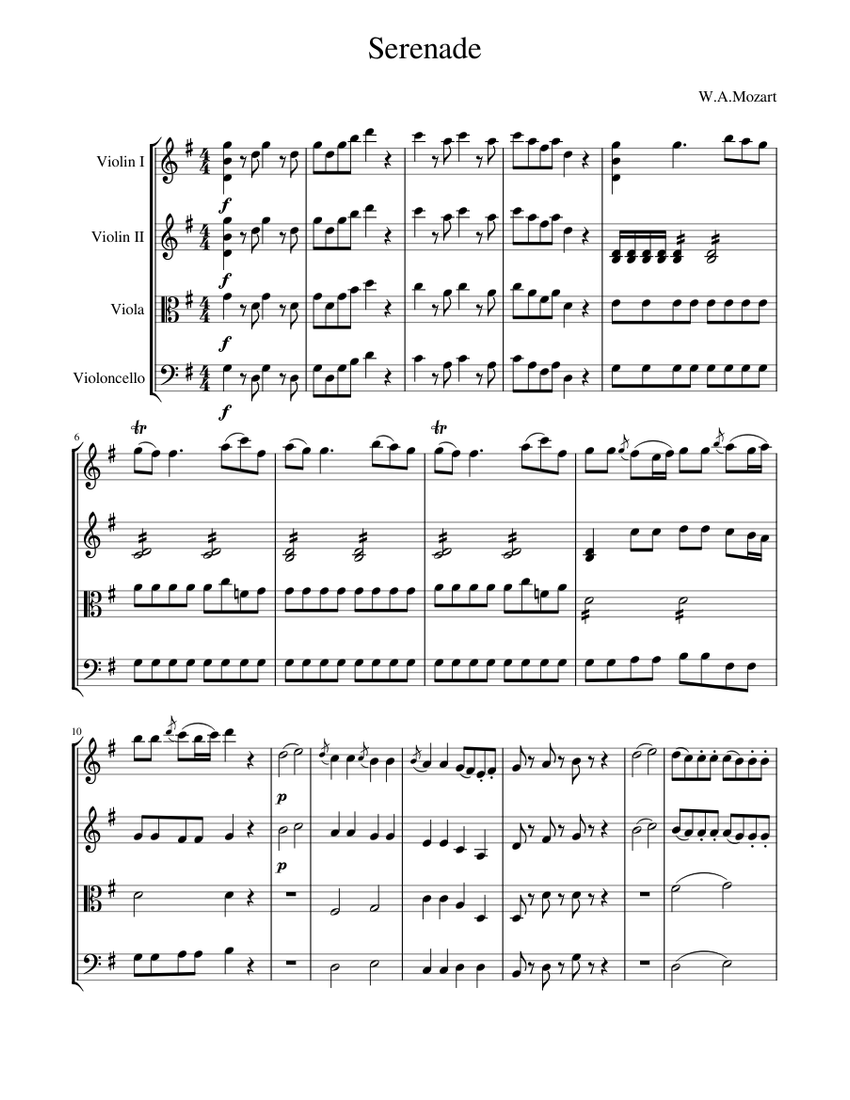 Serenade - piano tutorial