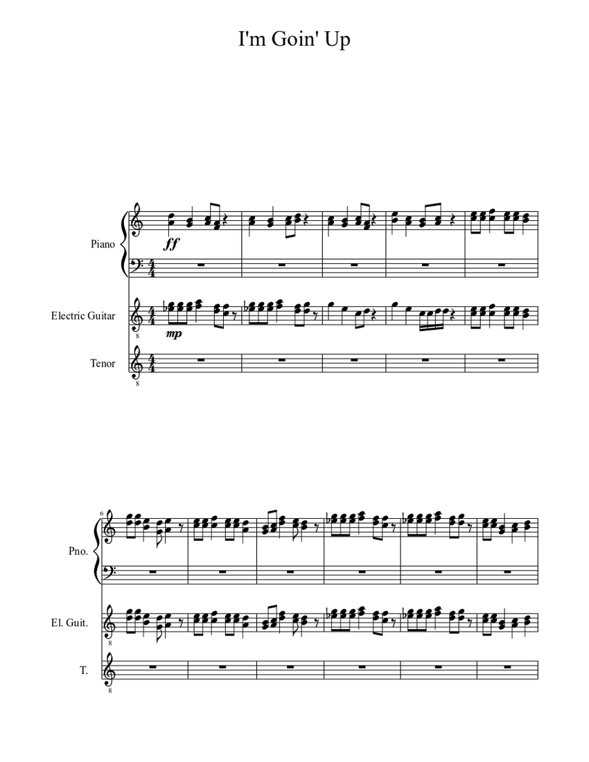 I'm Going Up - piano tutorial