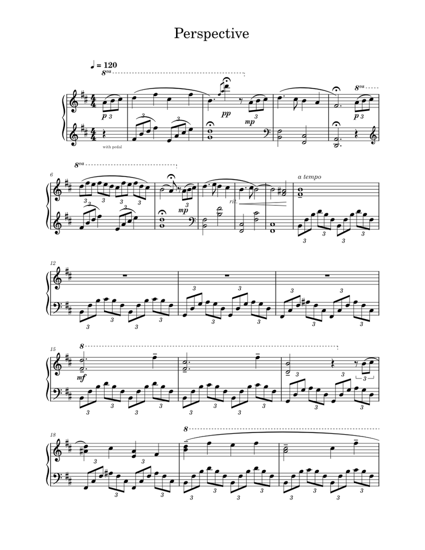 Perspective Sheet music for Piano (Solo) | Musescore.com