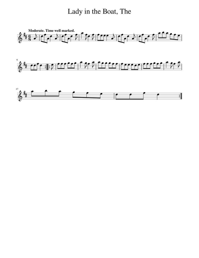 The Lady in the Boat Sheet music for Piano (Solo) Easy | Musescore.com