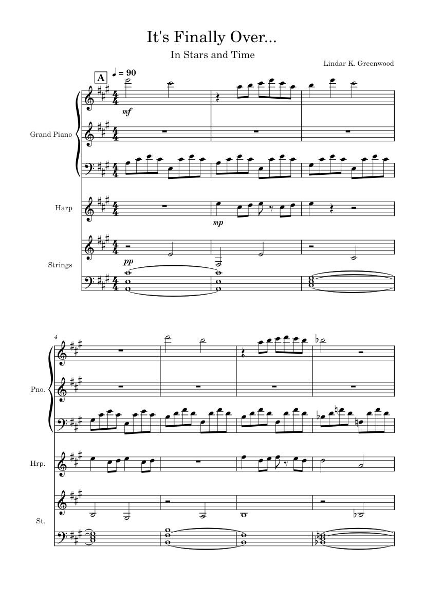 It's Finally Over... - In Stars and Time Sheet Music for Piano ...