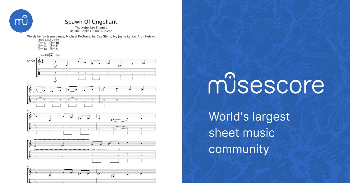 Spawn Of Ungoliant - The Xebellian Triangle Sheet music for Guitar ...