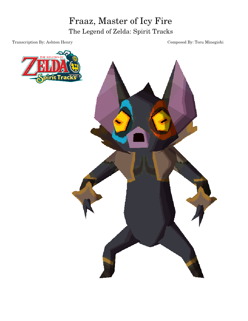 Fraaz, Master of Icy Fire - The Legend of Zelda: Spirit Tracks Sheet ...