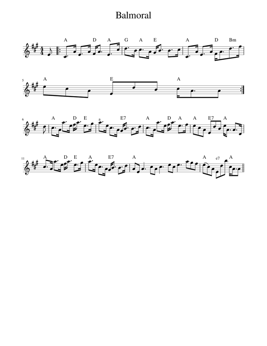Balmoral Sheet music for Piano (Solo) | Musescore.com