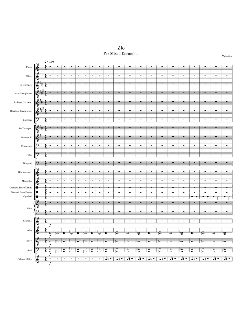 Zlo Sheet music for Piano, Trombone, Soprano, Alto & more instruments ...