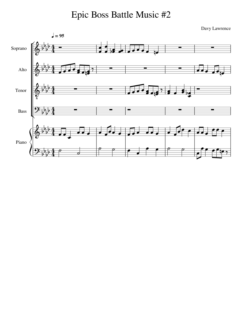 Epic Boss Battle Music #2 - piano tutorial