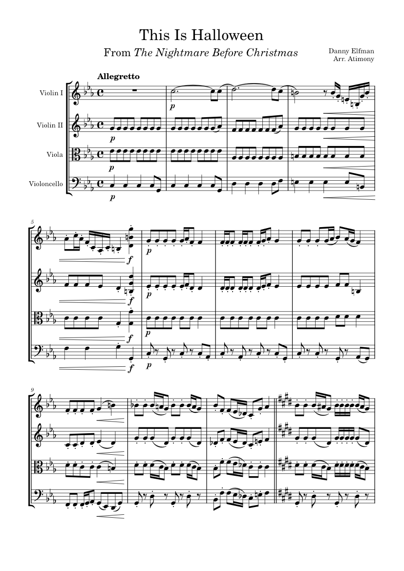 This Is Halloween (from The Nightmare Before Christmas) - Arr. String ...