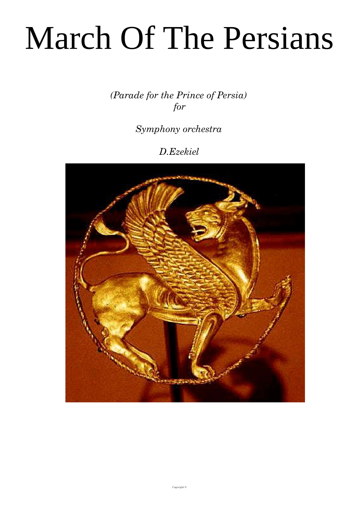 March of the Persians (Parade for the Prince of Persia) Sheet Music for ...