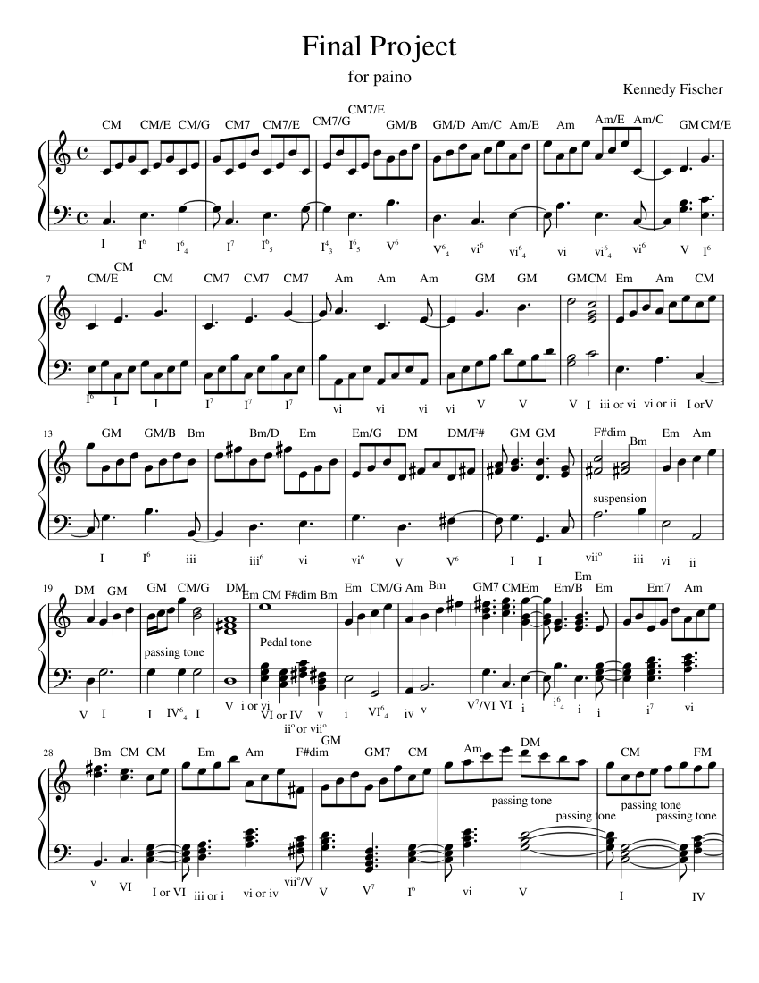 Final_Project Sheet music for Piano (Solo) Easy | Musescore.com