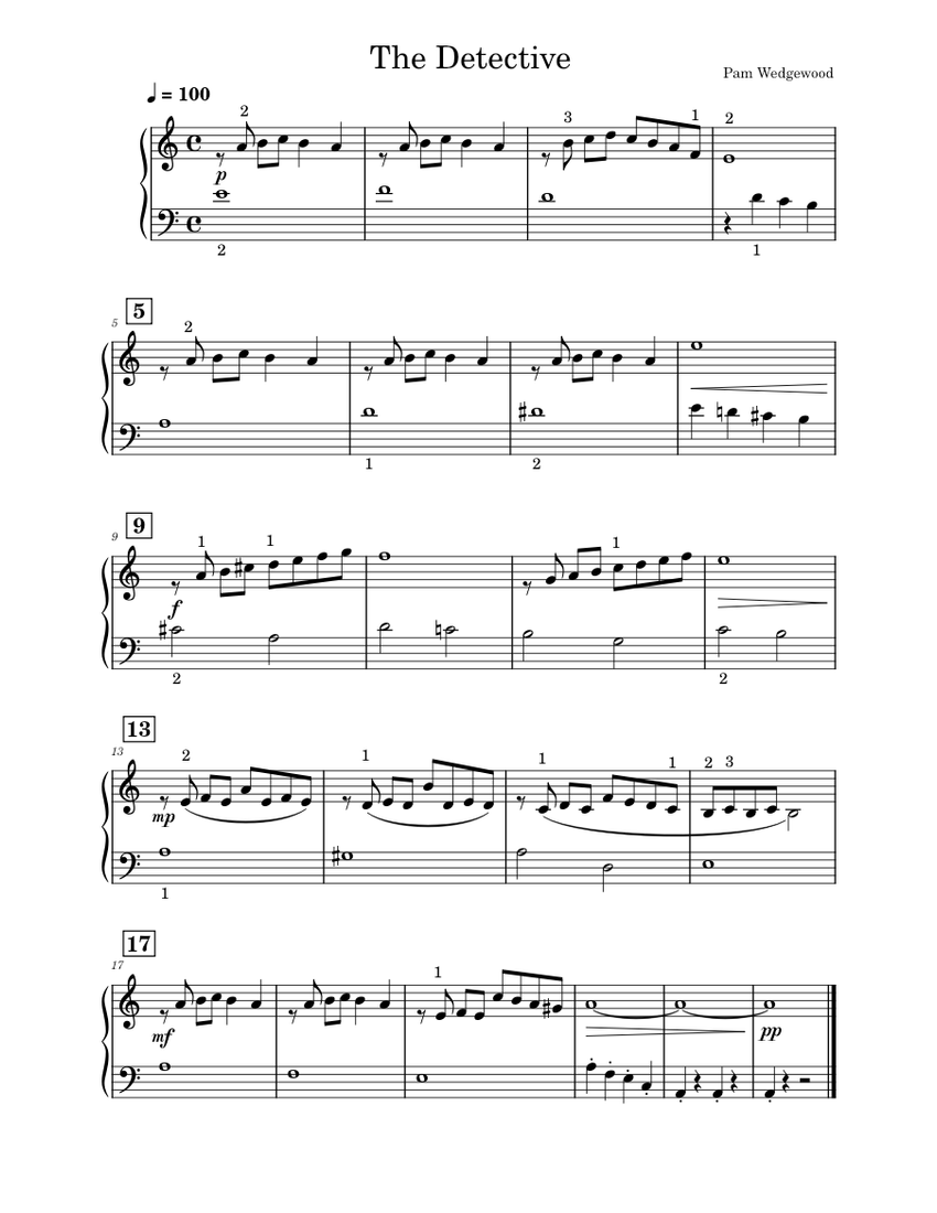 The Detective - Pam Wedgwood Sheet music for Piano (Solo) | Musescore.com