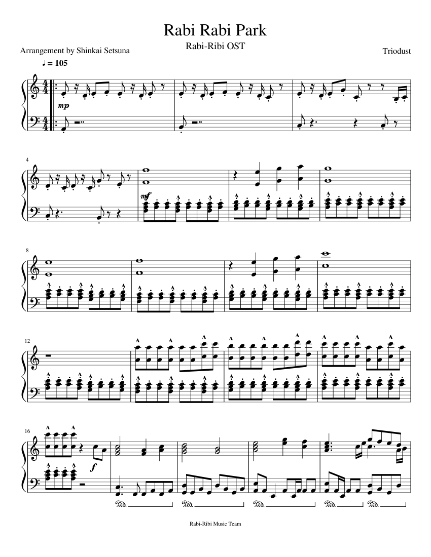 Rabi Rabi Park Sheet music for Piano (Solo) | Musescore.com