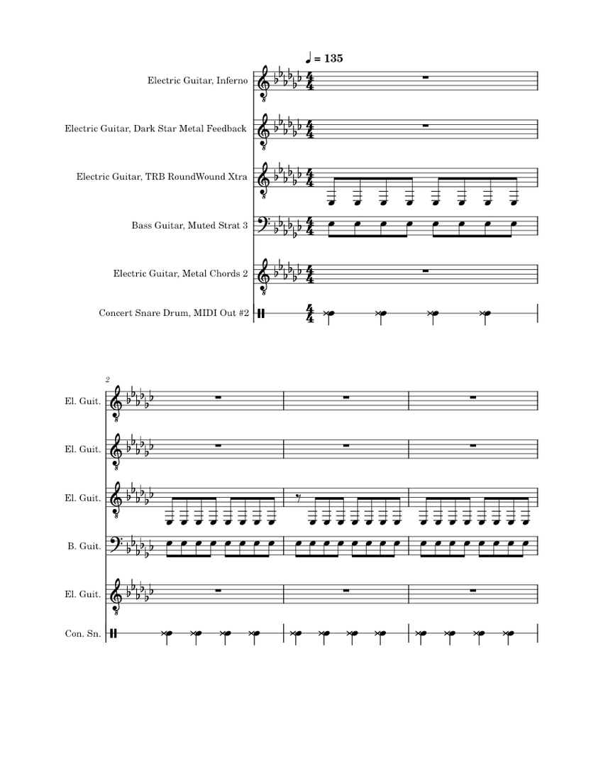 Infection (Cheese Touch) – Bird House Sheet music for Snare drum, Guitar, Bass guitar (Mixed ...