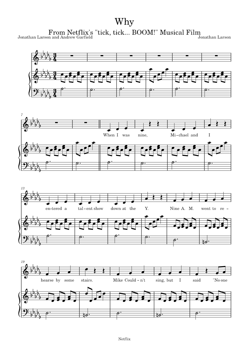 Why – Jonathan Larson, Tick, Tick...Boom! Musical Film - Netflix ...