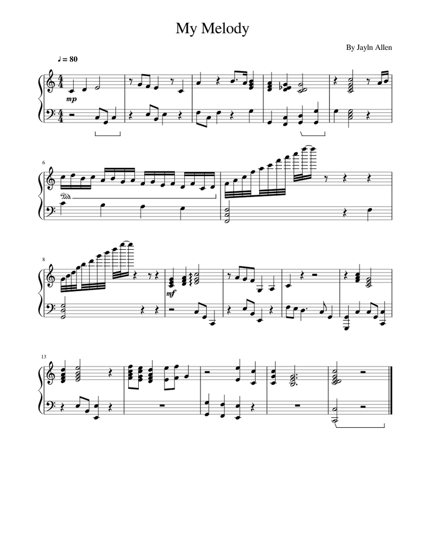 My Melody Sheet music for Piano (Solo) | Musescore.com