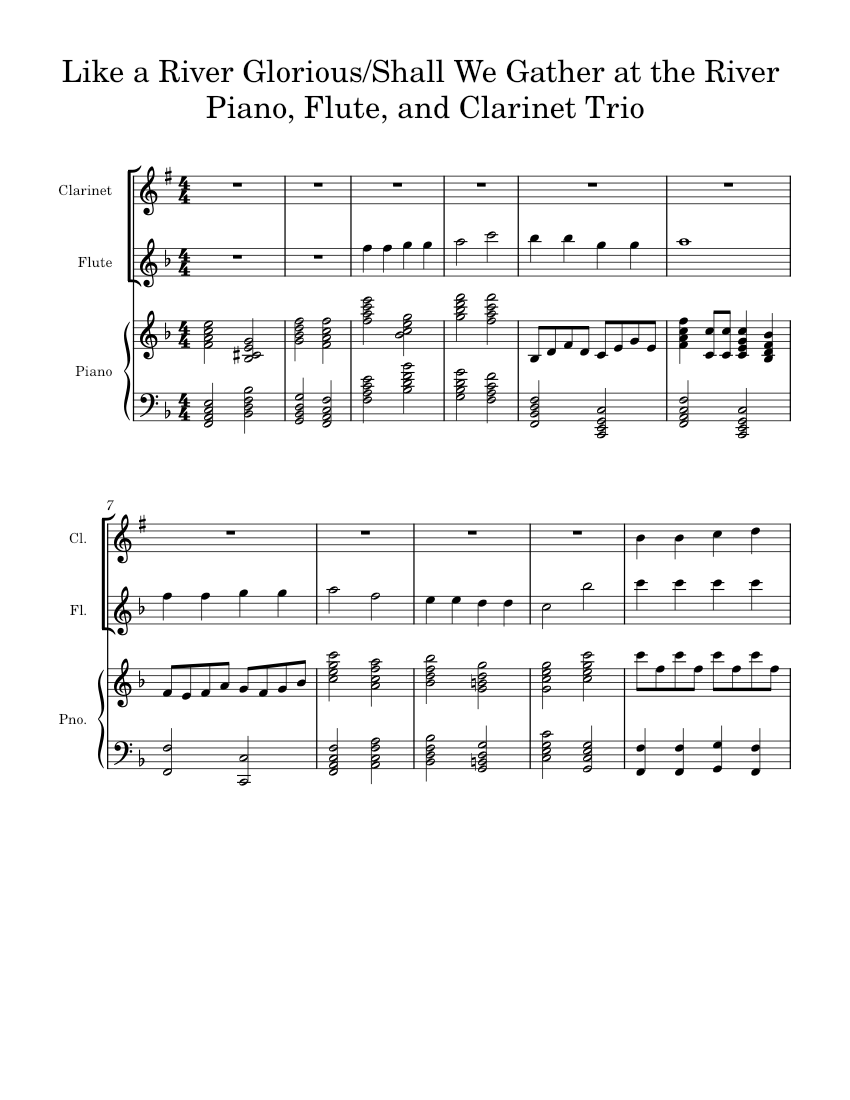 Like a River Glorious Shall We Gather at the River Sheet music for ...