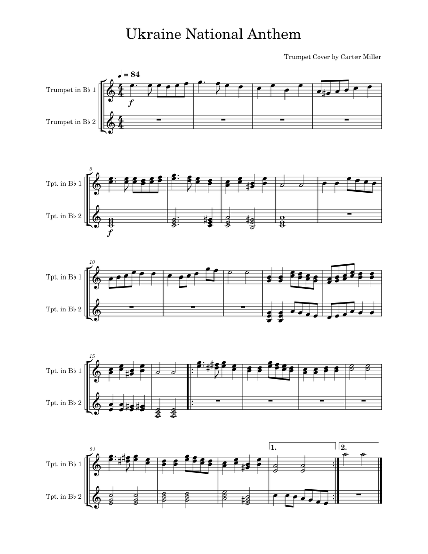 Shche ne vmerla Ukrainy National Anthem of Ukraine – Mykhaylo ...