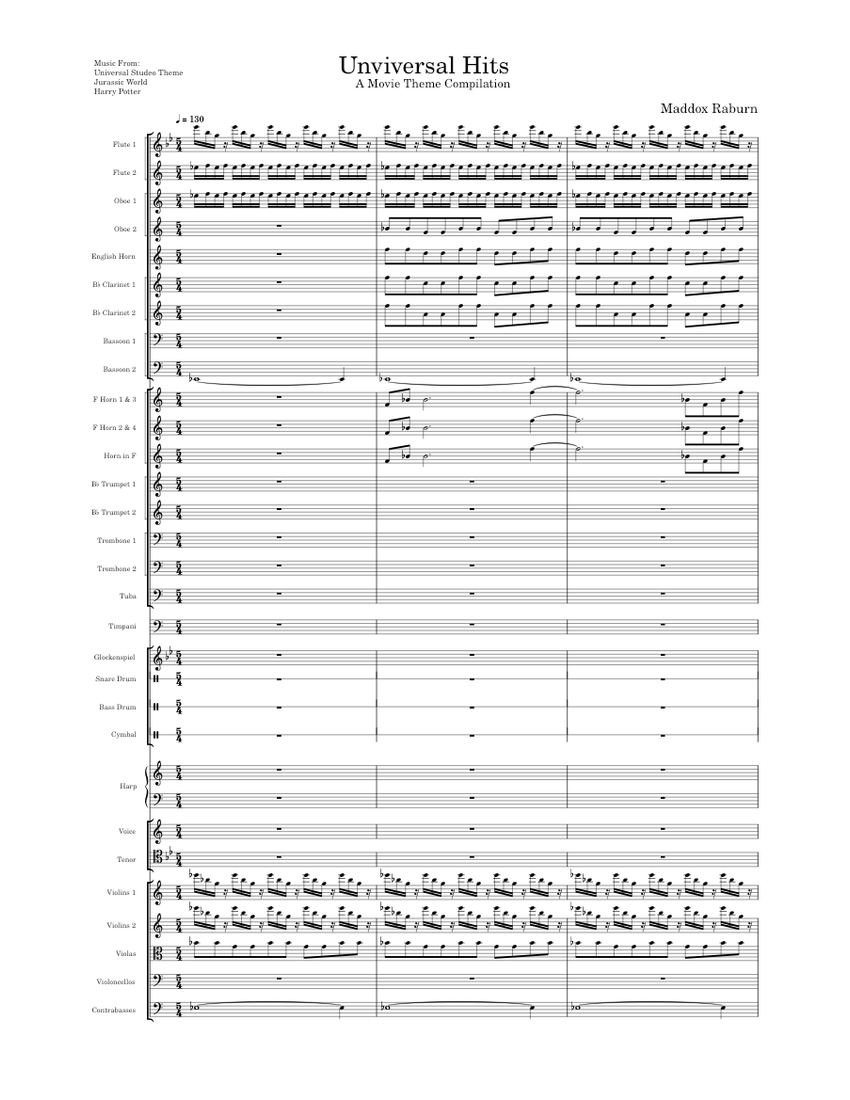 Universal Movies Sheet music for Trombone, Tenor, Tuba, Vocals & more ...