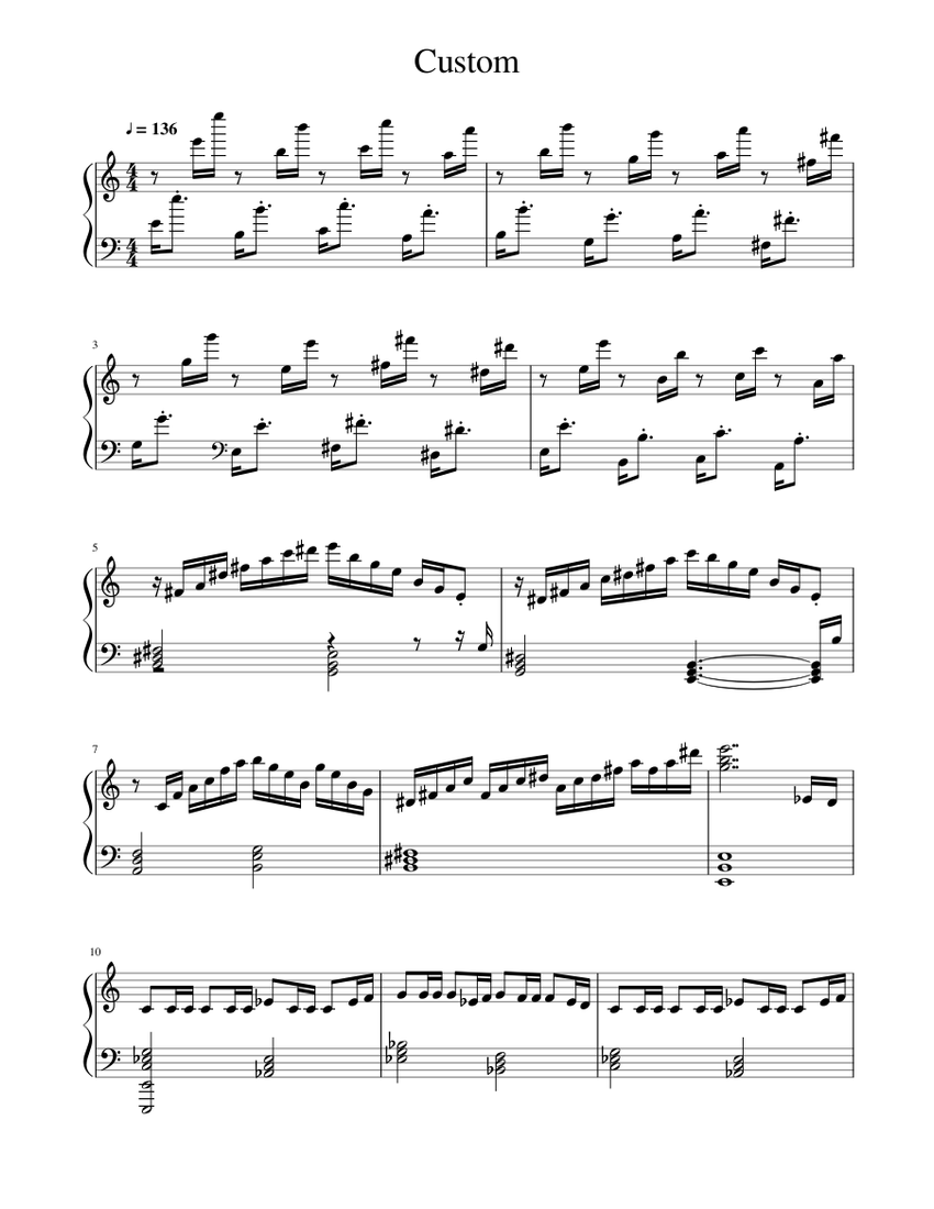 Custom Sheet music for Piano (Solo) | Musescore.com