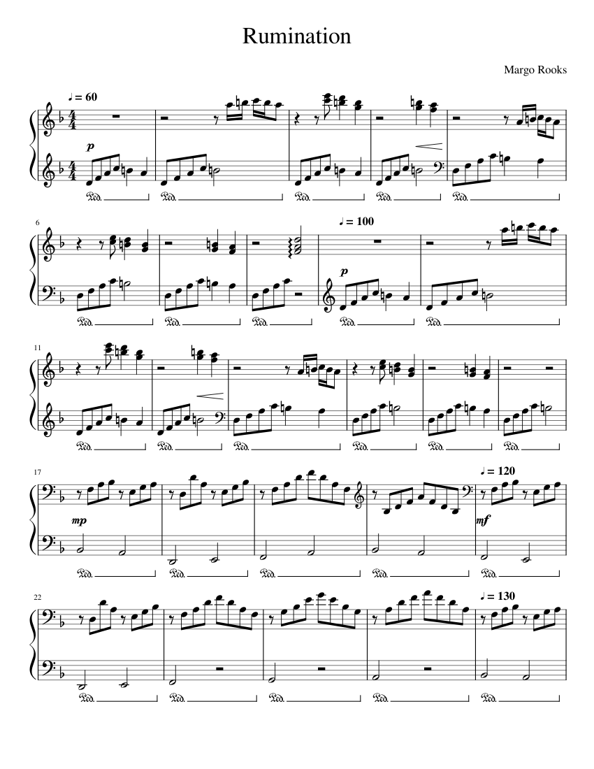 Rumination Sheet music for Piano (Solo) | Musescore.com