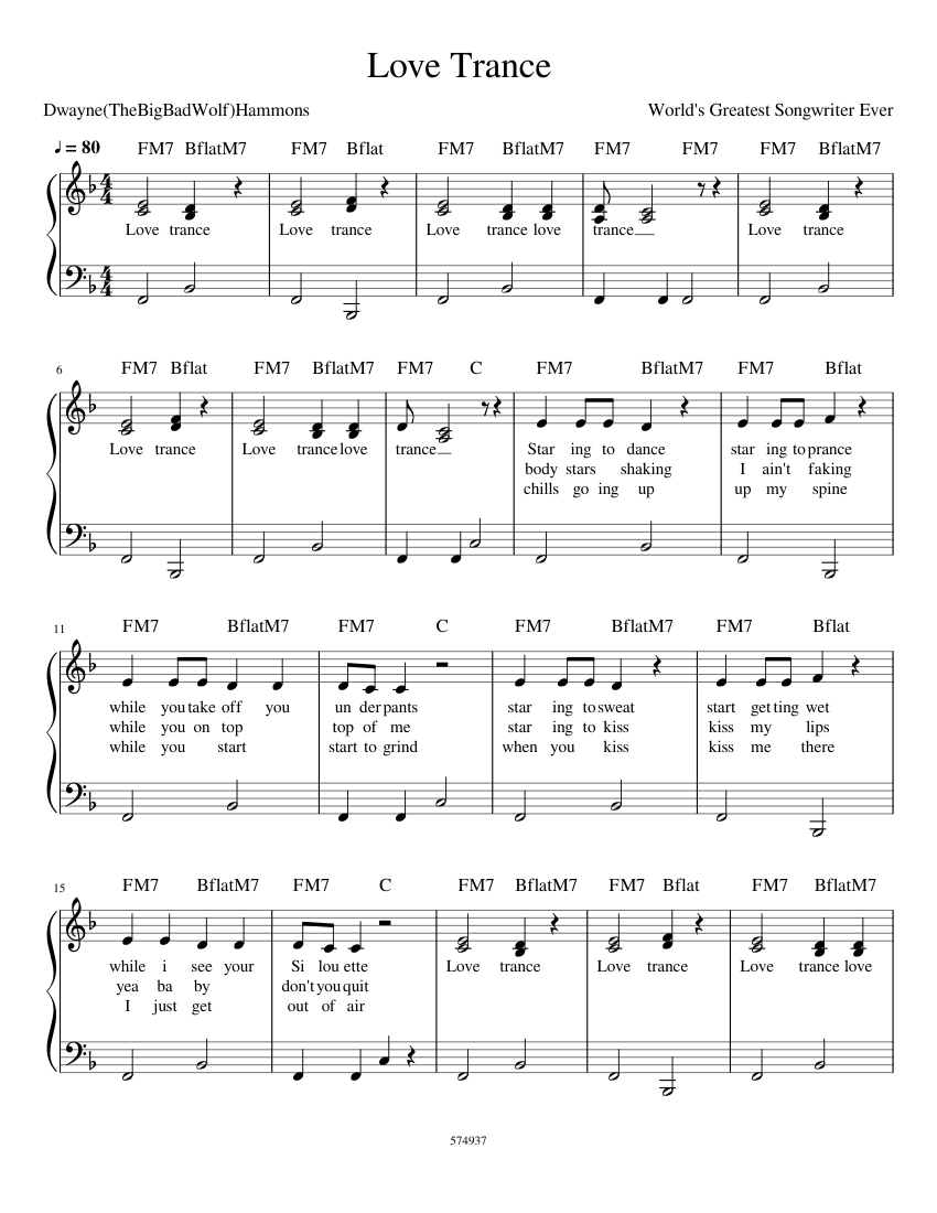 Love Trance Sheet music for Piano (Solo) | Musescore.com