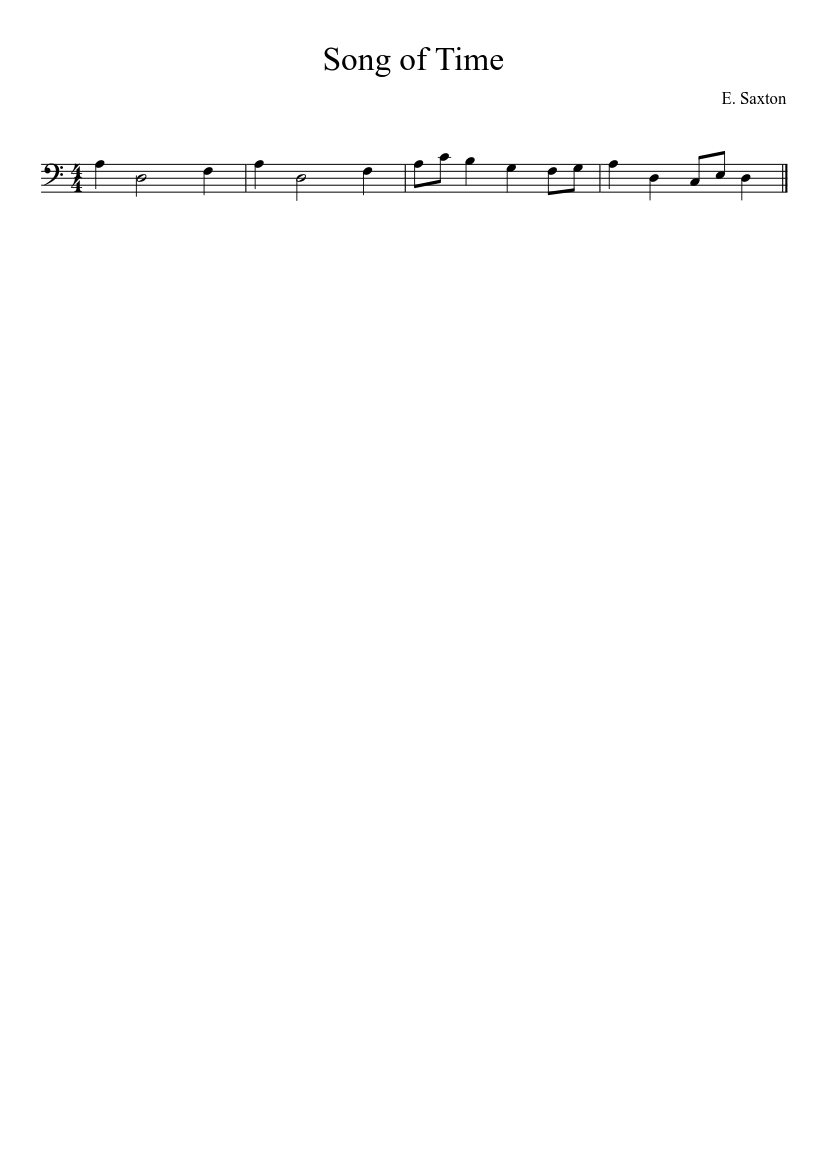 Song of Time Sheet music for Trombone (Solo) | Musescore.com