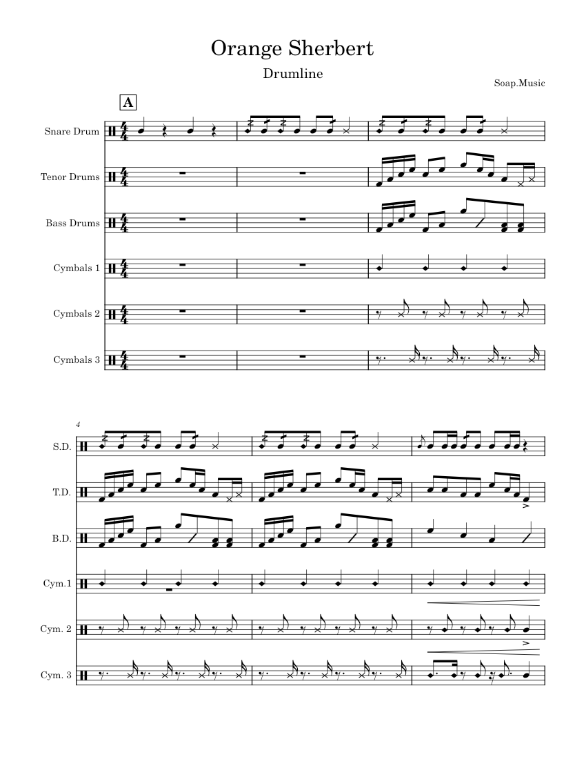 Orange Sherbert Sheet Music for Tuba, Synthesizer, Trumpet other (Mixed ...