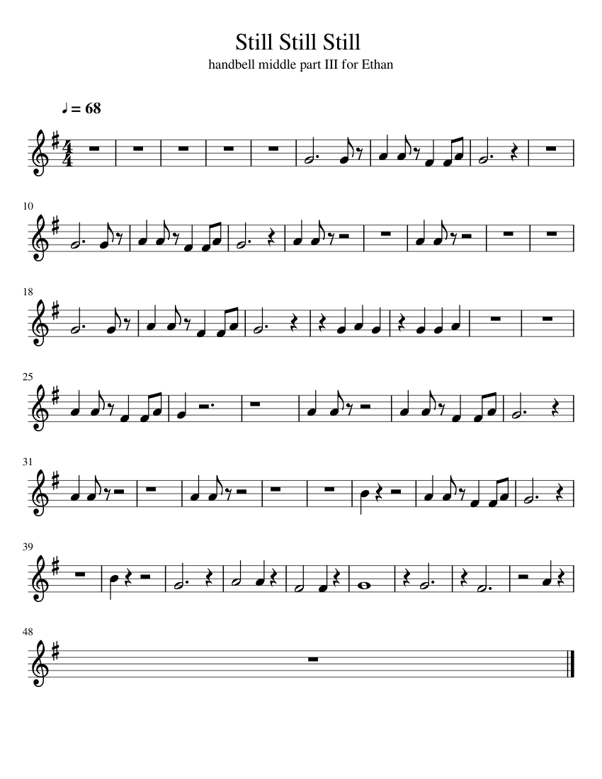 Still Still Still Sheet music for Piano (Solo) | Musescore.com