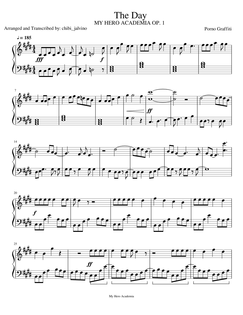 THE DAY Sheet music for Piano (Solo) Easy | Musescore.com