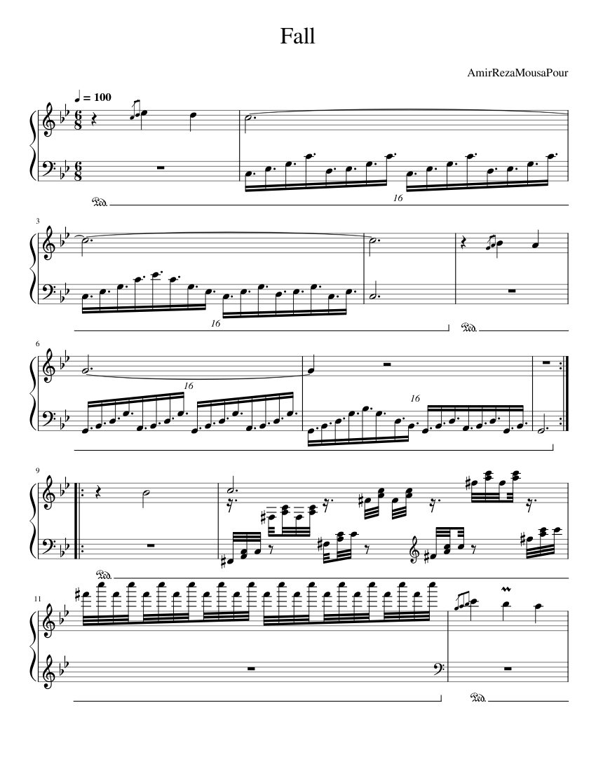 Fall Sheet music for Piano (Solo) | Musescore.com