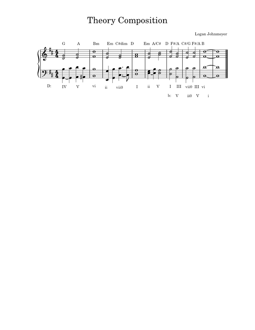 Theory Composition Sheet music for Piano (Solo) Easy | Musescore.com