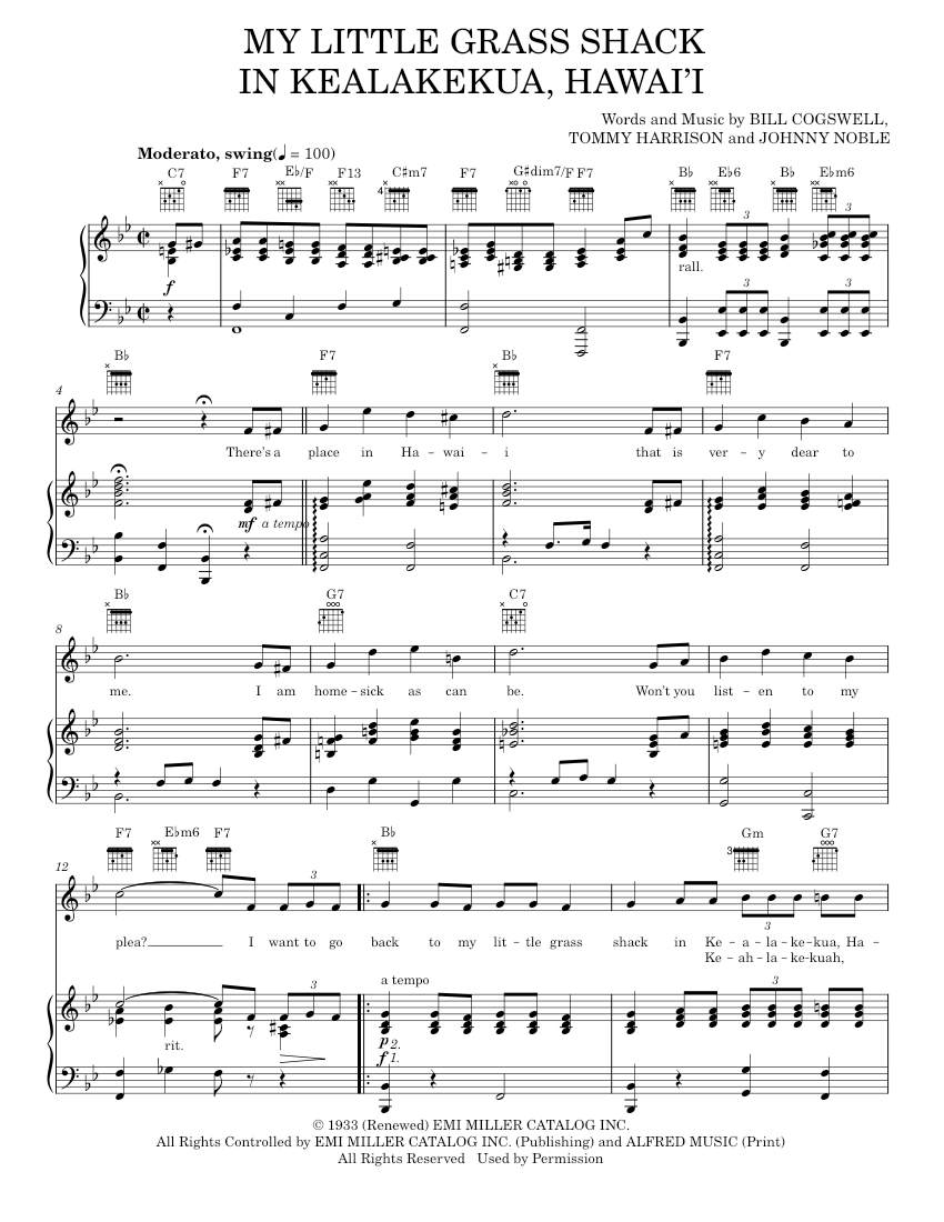 Play Official version of My Little Grass Shack In Kealakekua, Hawaii ...