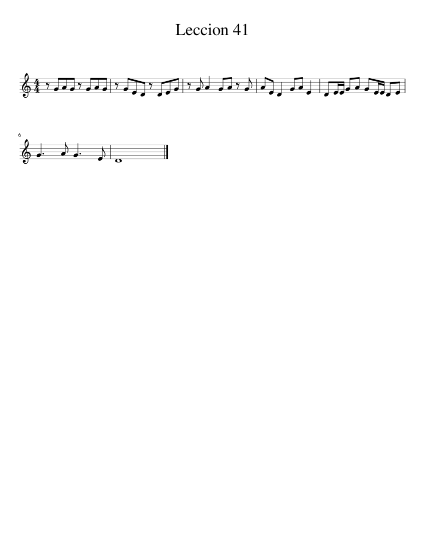 Leccion 41 Sheet music for Piano (Solo) | Musescore.com