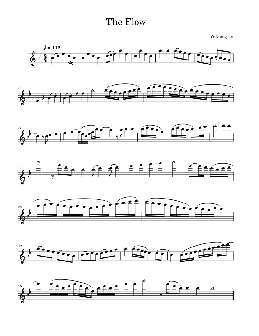 The Flow Sheet music for Flute (Solo) | Musescore.com