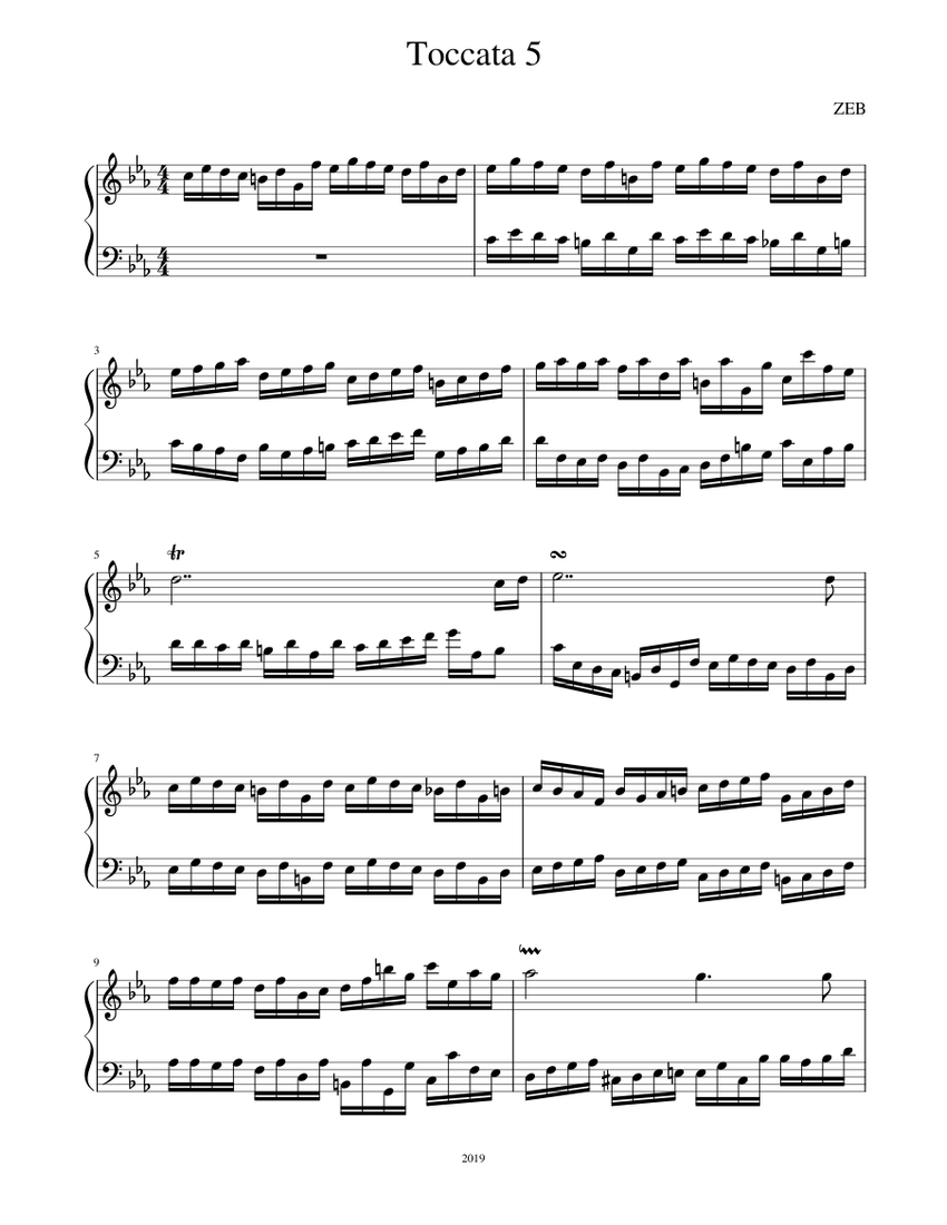 Toccata 5 Sheet music for Piano (Solo) | Musescore.com