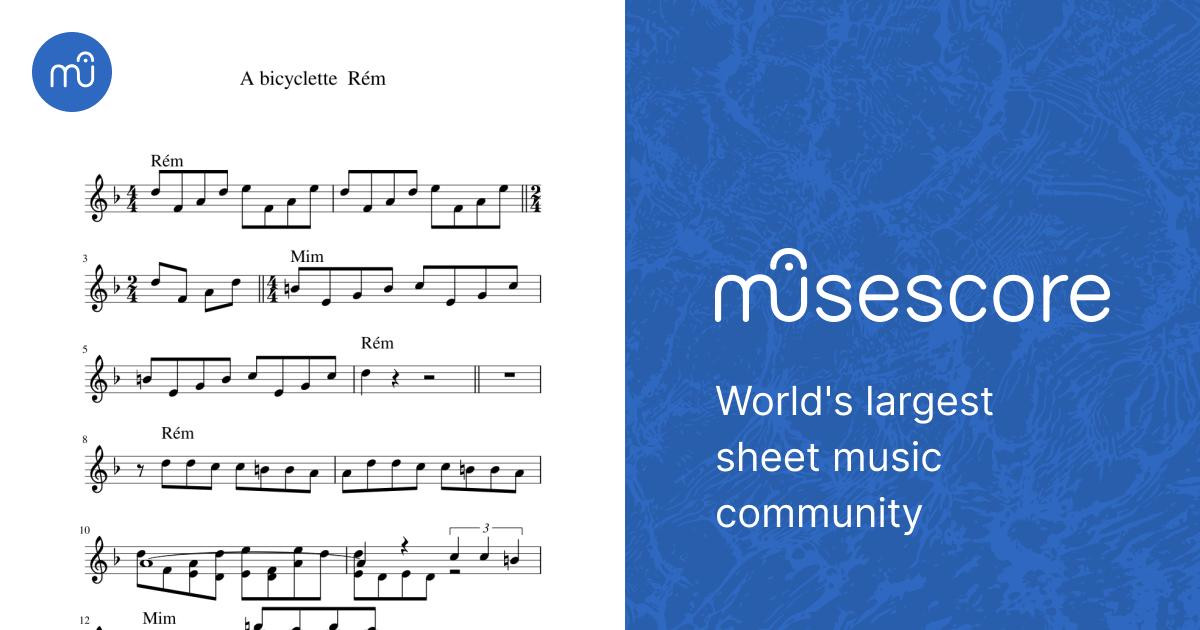 A bicyclette – Etienne Lorin - René Laquier Sheet music for Piano (Solo ...