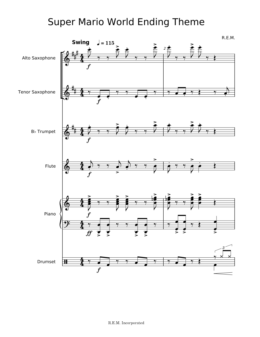 Super mario world ending theme – Koji Kondo Super Mario World Ending ...