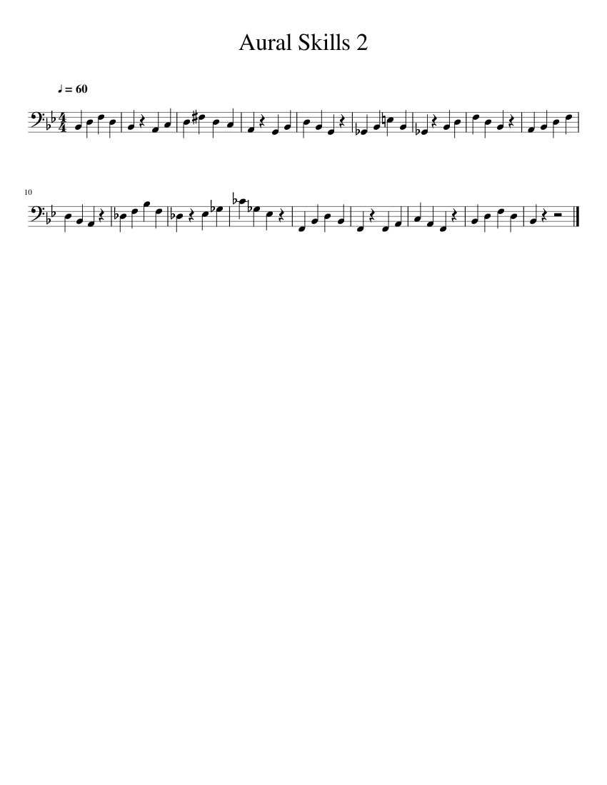 Aural Skills 2 Sheet music for Piano (Solo) | Musescore.com