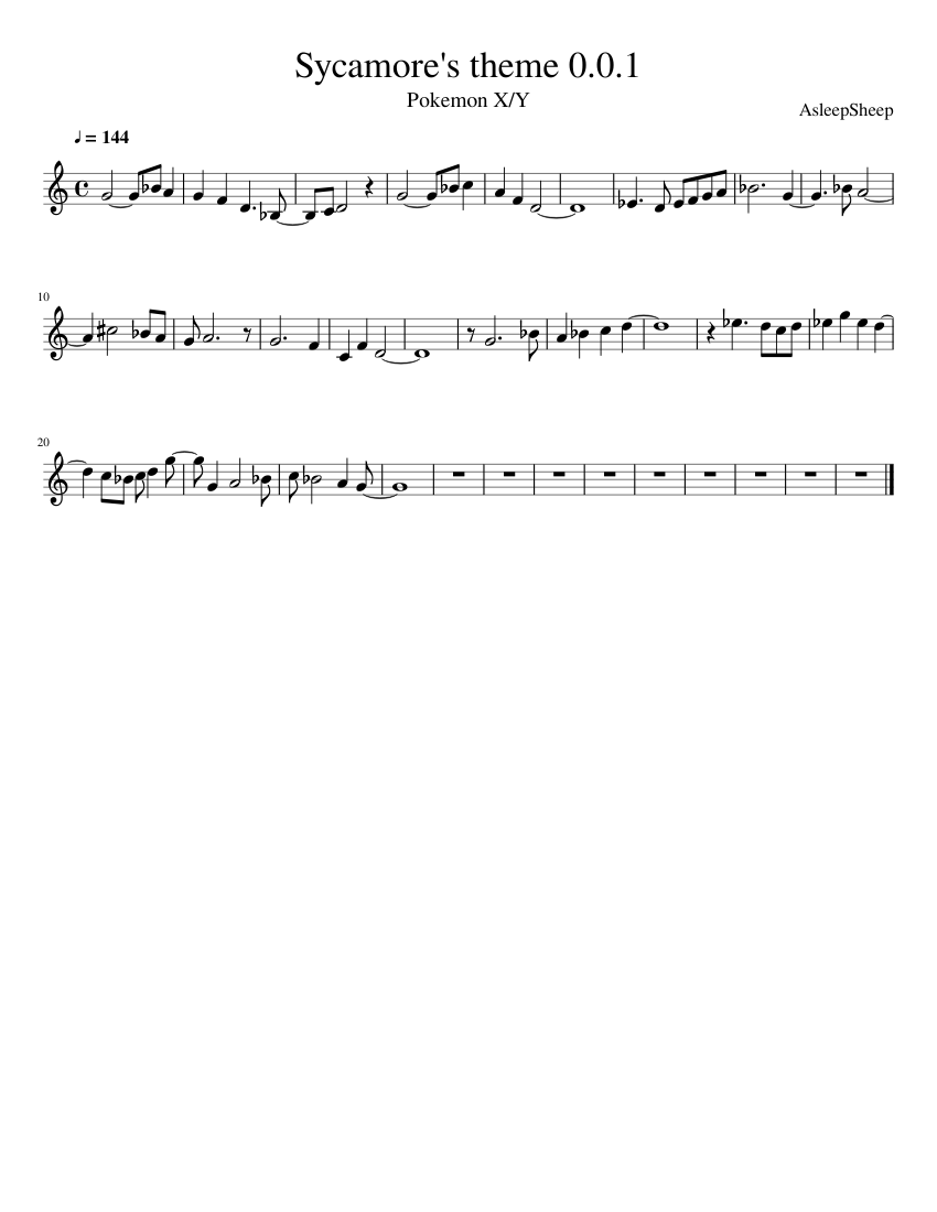 Sycamore's theme 0.0.1 Sheet music for Violin (Solo) | Musescore.com