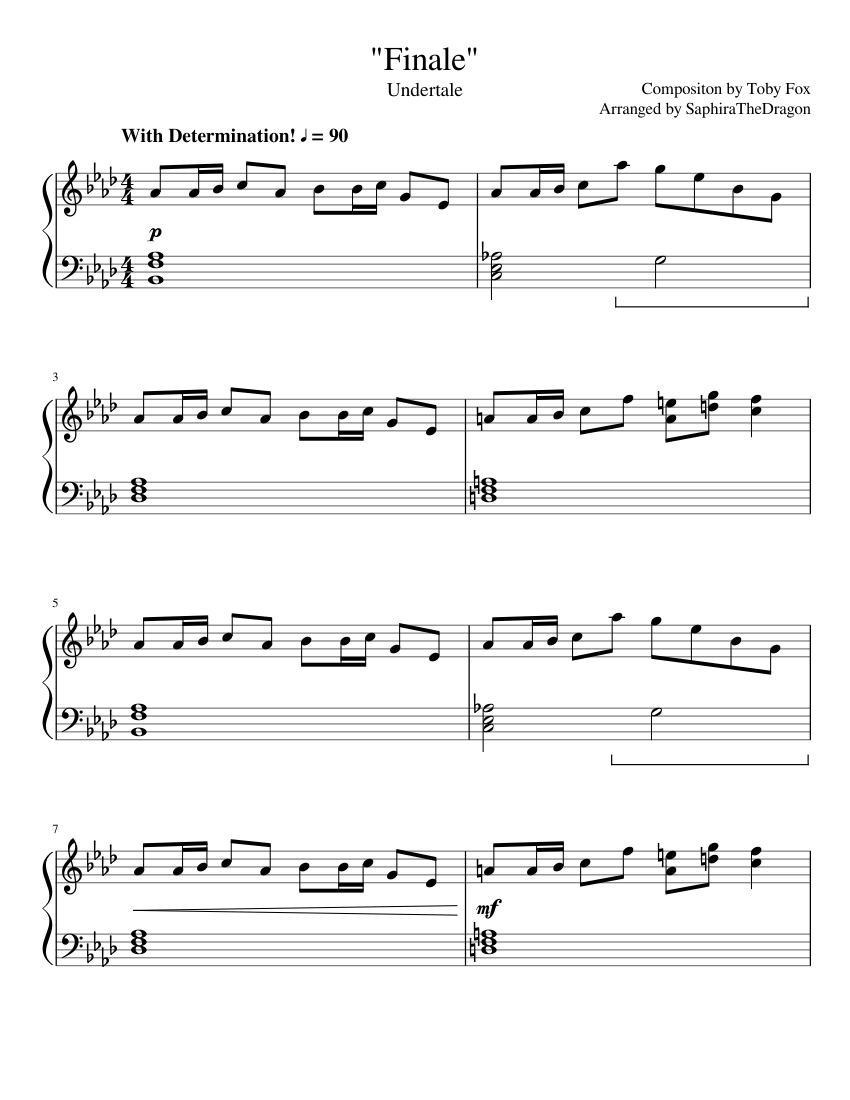 "Finale" Sheet music for Piano (Solo) Easy | Musescore.com