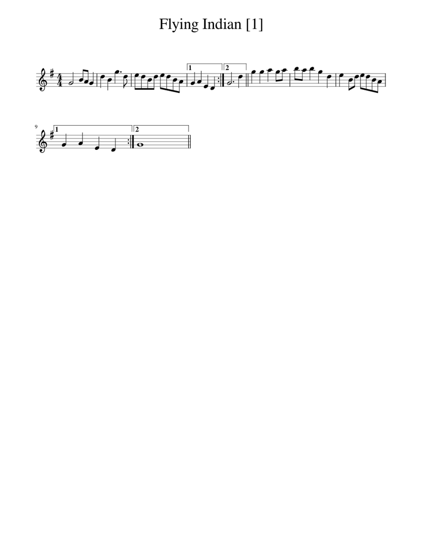 Flying Indian Sheet music for Piano (Solo) Easy | Musescore.com