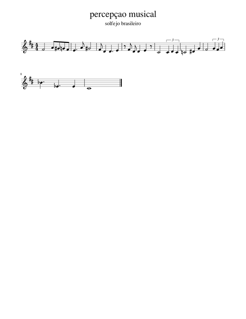 percepçao musical Sheet music for Piano (Solo) | Musescore.com