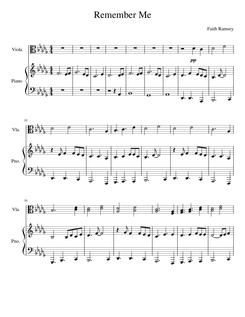Remember Me - piano tutorial