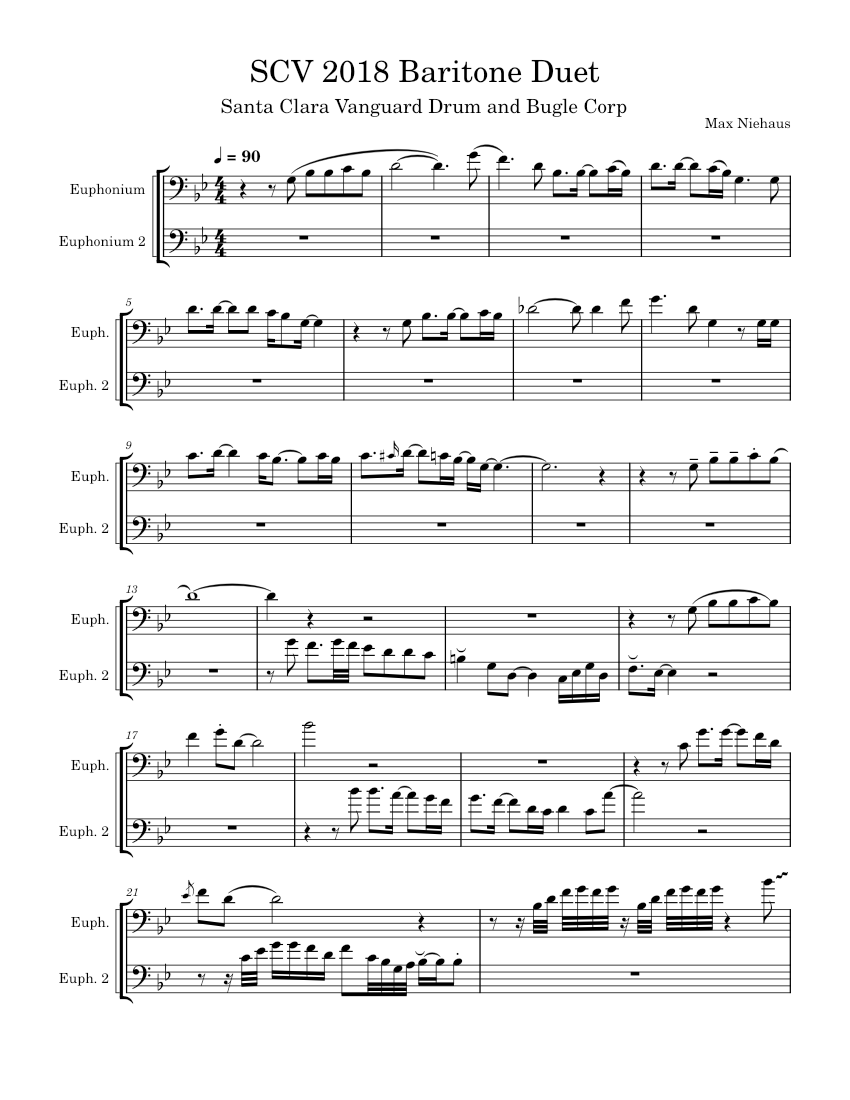 Santa Clara Vanguard 2018 "Babylon" – TheMTCrew SCV 2018 Baritone Duet Sheet music for Tuba ...