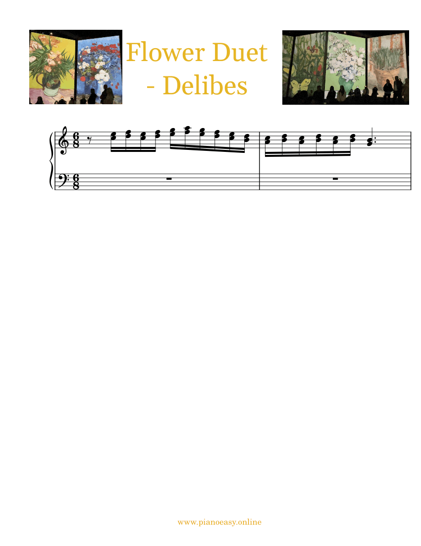 The Flower Duet - Lesson 222 Sheet music for Piano (Solo) | Musescore.com