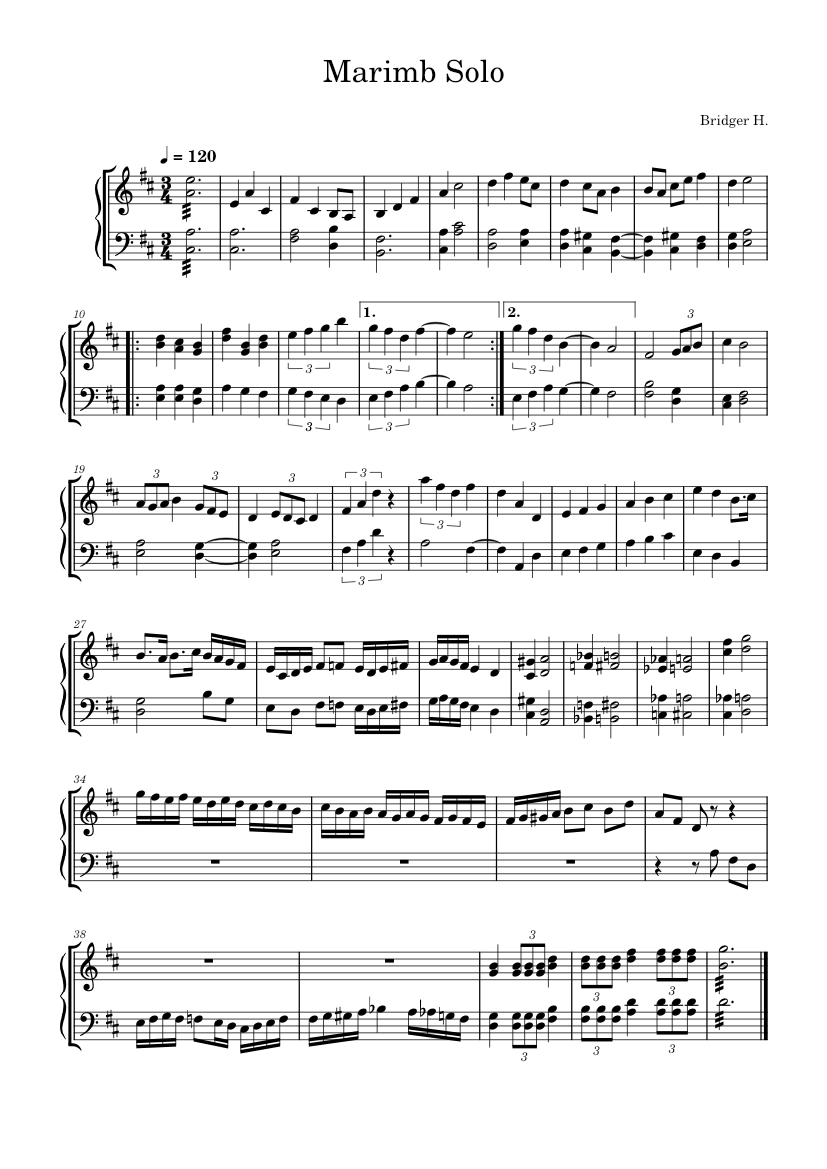 Marimb Solo Sheet music for Marimba (Solo) | Musescore.com
