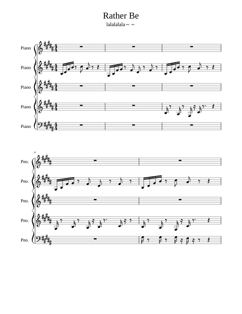 Rather Be - piano tutorial