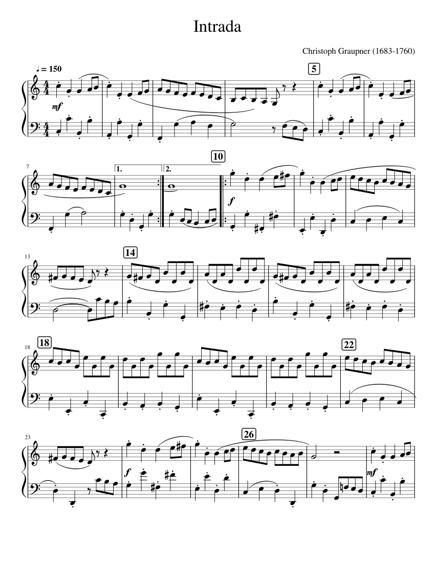 Intrada Sheet music for Piano (Solo) Easy | Musescore.com