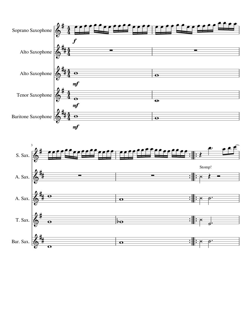 run away Sheet music for Saxophone (Alto), Saxophone (Tenor), Saxophone ...