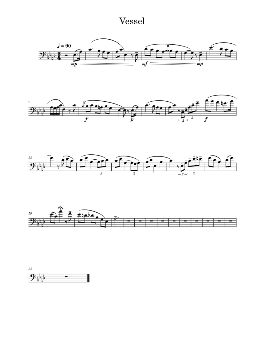 Vessel Sheet music for Baritone horn (Solo) | Musescore.com