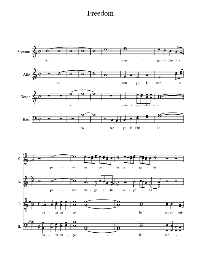 Freedom Sheet music for Bass guitar (Solo) | Download and print in PDF ...
